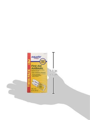 Equate Triple Antibiotic First Aid Ointment, 1 Ounce (Pack of 2) (Compare to Neosporin Active Ingredients) Twin Pack