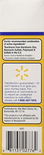 Equate Triple Antibiotic First Aid Ointment, 1 Ounce (Pack of 2) (Compare to Neosporin Active Ingredients) Twin Pack