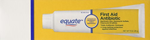 Equate Triple Antibiotic First Aid Ointment, 1 Ounce (Pack of 2) (Compare to Neosporin Active Ingredients) Twin Pack