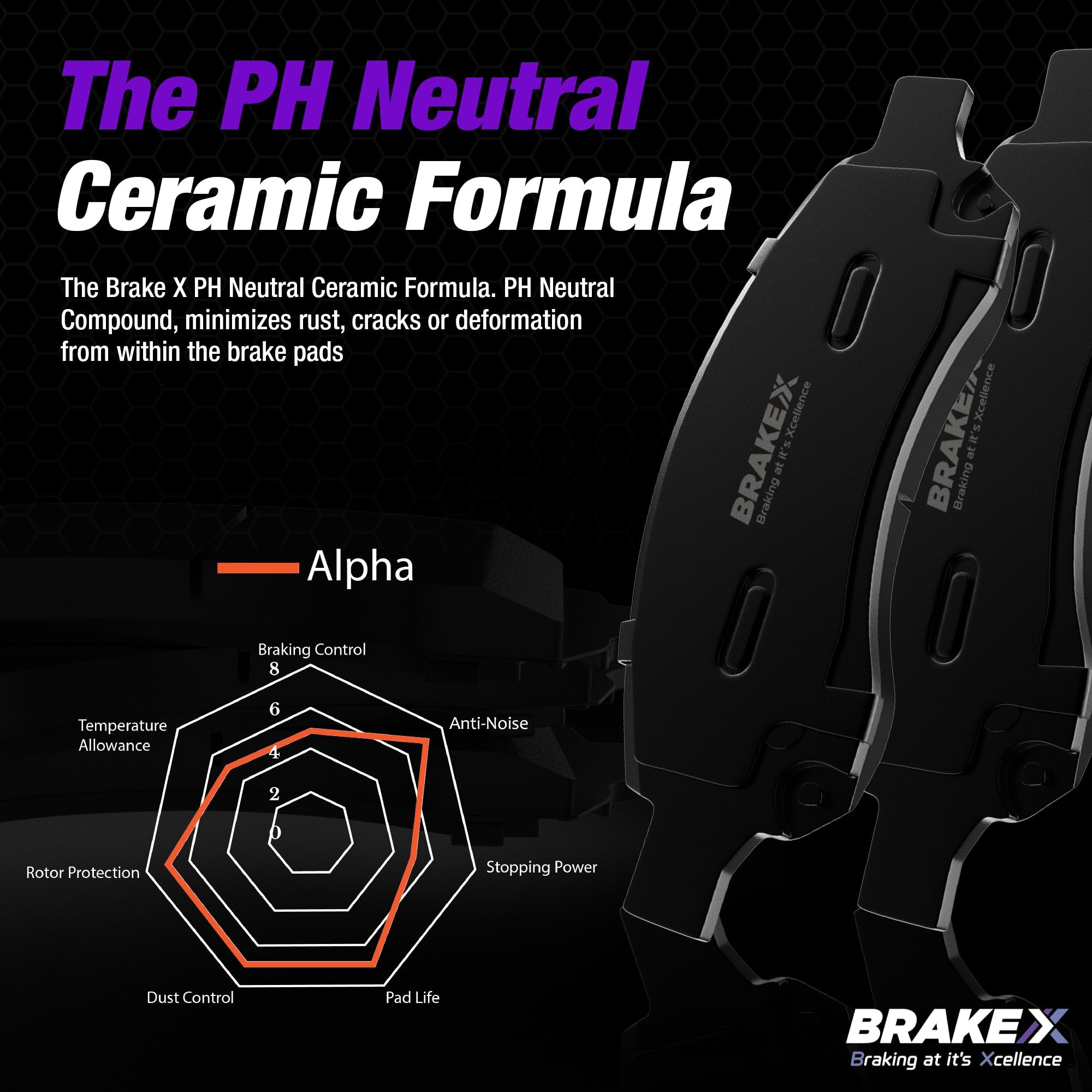 Brake X Rear Brake Pads and Rotors Kit replacement for 2013-2019 Nissan Pathfinder Fits models with 12.13" (308mm) rear rotor diameter ONLY | NYX OE+ Rotors and Alpha Ceramic Brake Pads