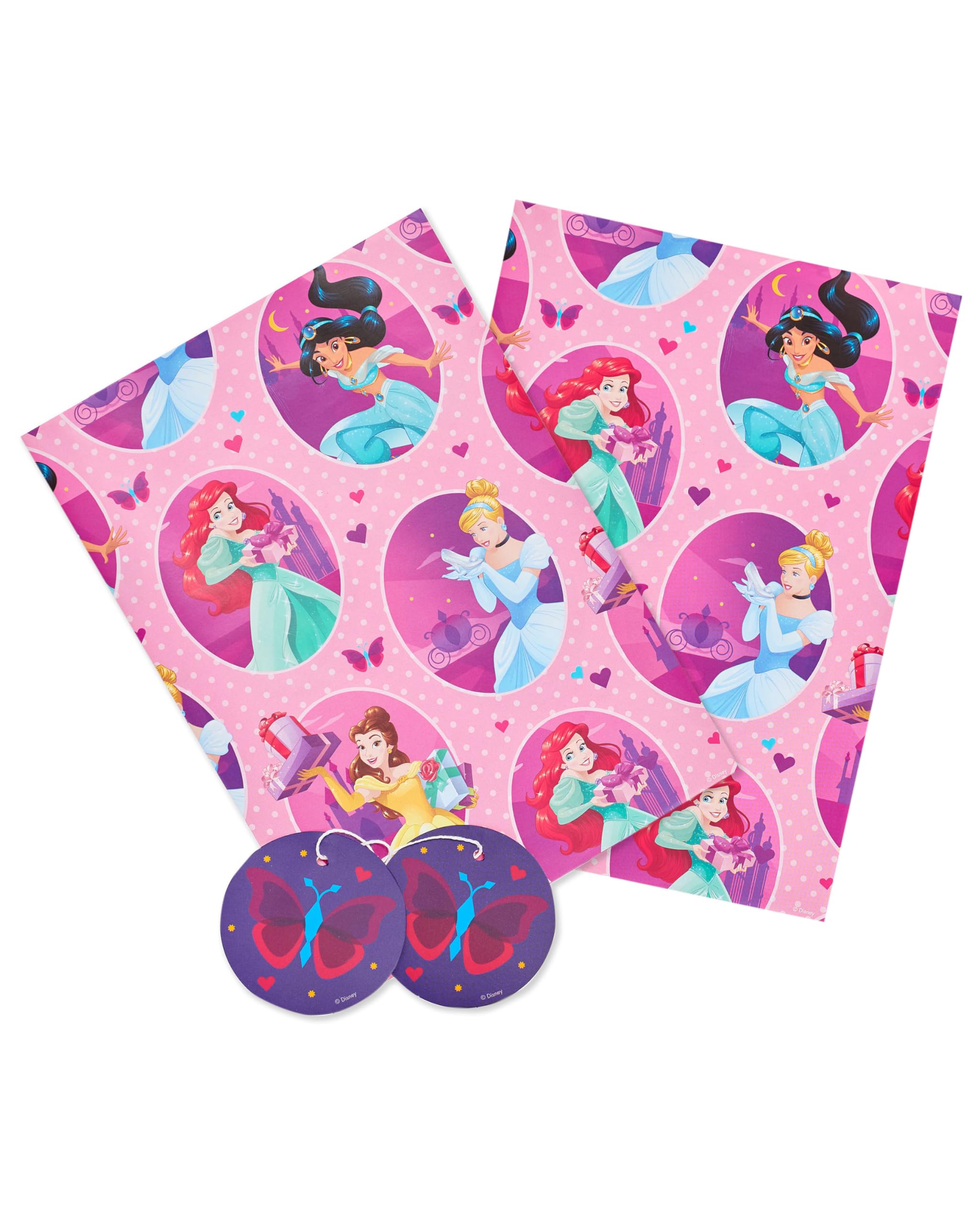 Disney Princess Wrapping Paper - Girls Wrapping Paper - Kids Wrapping Paper, Multicolor