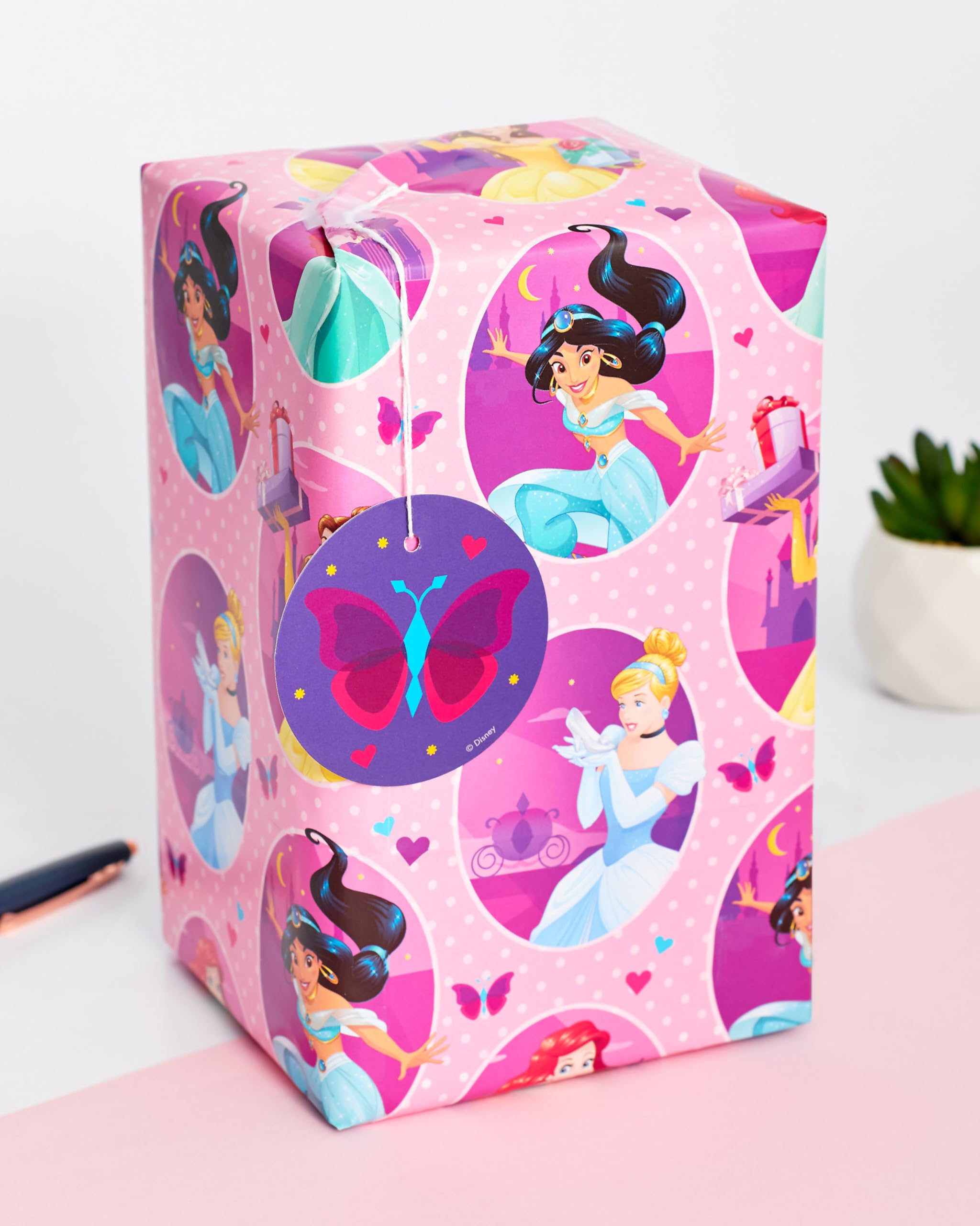 Disney Princess Wrapping Paper - Girls Wrapping Paper - Kids Wrapping Paper, Multicolor