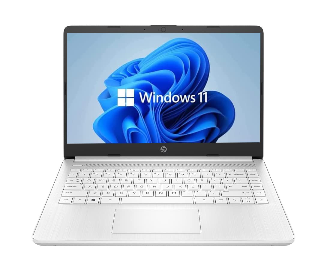 Newest HP 14" HD Laptop, Windows 11, Intel Celeron Dual-Core Processor Up to 2.60GHz, 4GB RAM, 64GB SSD, Webcam(Renewed)