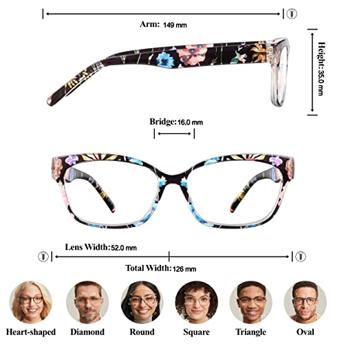ZENNI Stylish Photochromic Glasses for Women TR90 Cat-Eye Frame Light Eyewear UV Protection