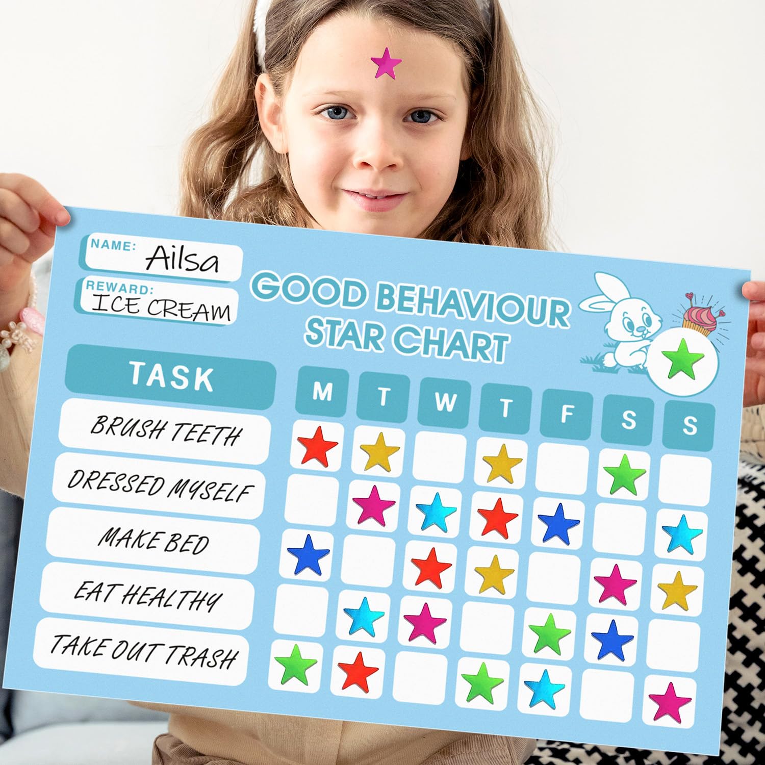 Yidelly 1200 Pack Foil Metallic Star Stickers, 10 Sparkling Colors Self-Adhesive Sticker for Kids Reward, 0.6" Diameter