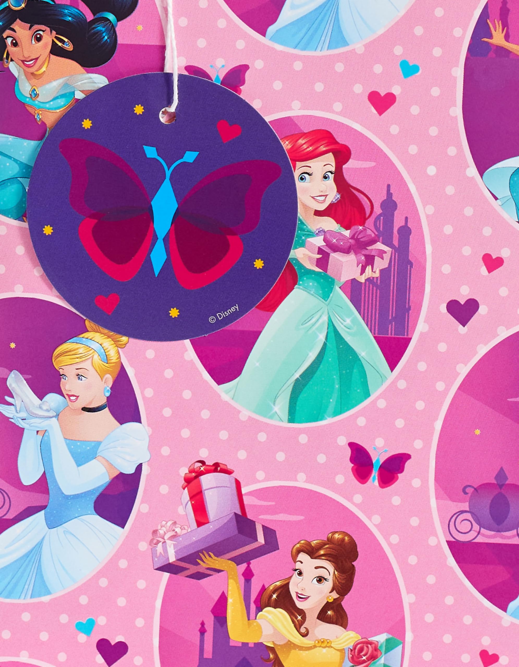 Disney Princess Wrapping Paper - Girls Wrapping Paper - Kids Wrapping Paper, Multicolor