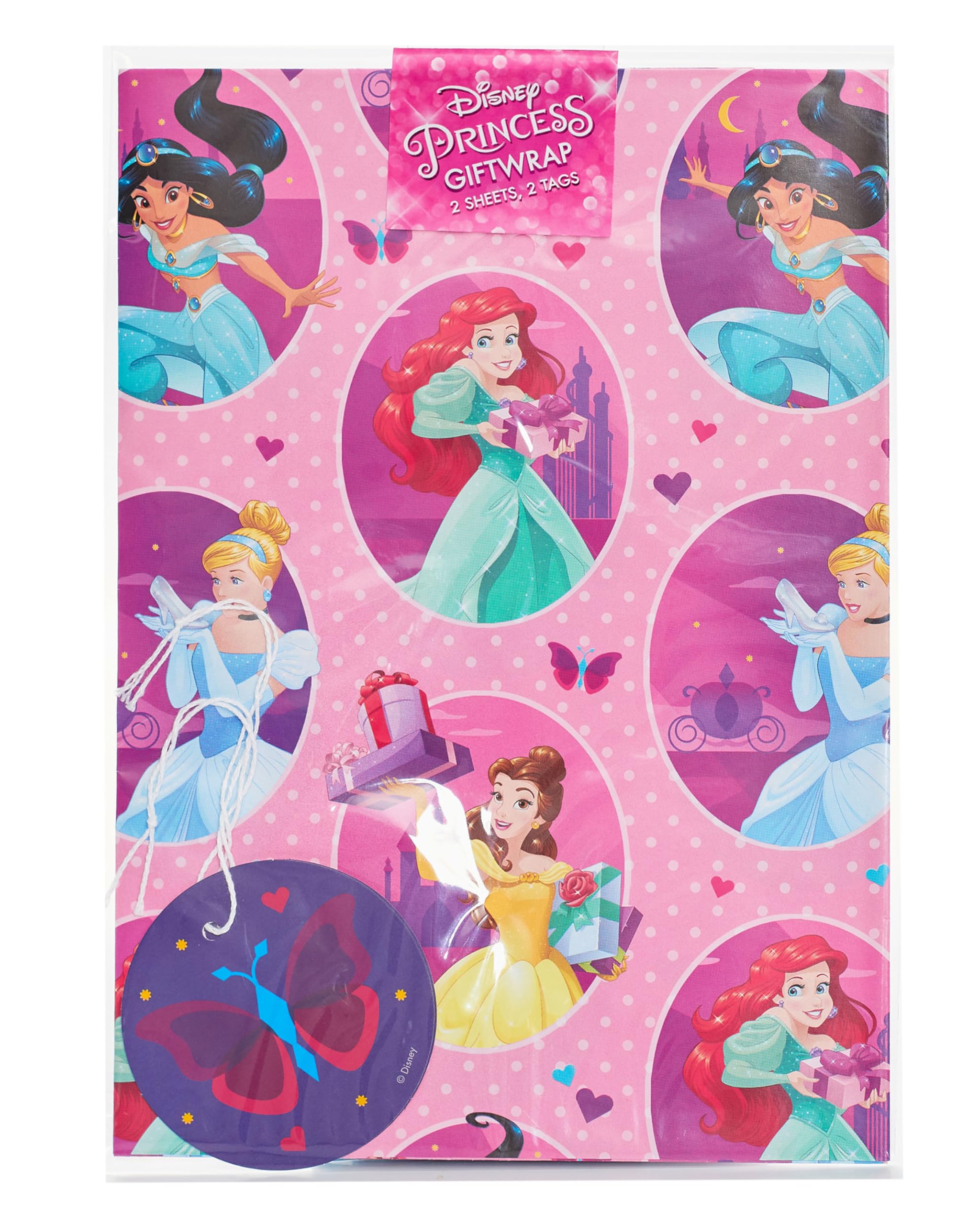 Disney Princess Wrapping Paper - Girls Wrapping Paper - Kids Wrapping Paper, Multicolor
