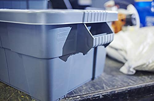 Rubbermaid Commercial Products Brute Tote Storage Container With Lid, 20- Gallon, Gray (FG9S3100GRAY)