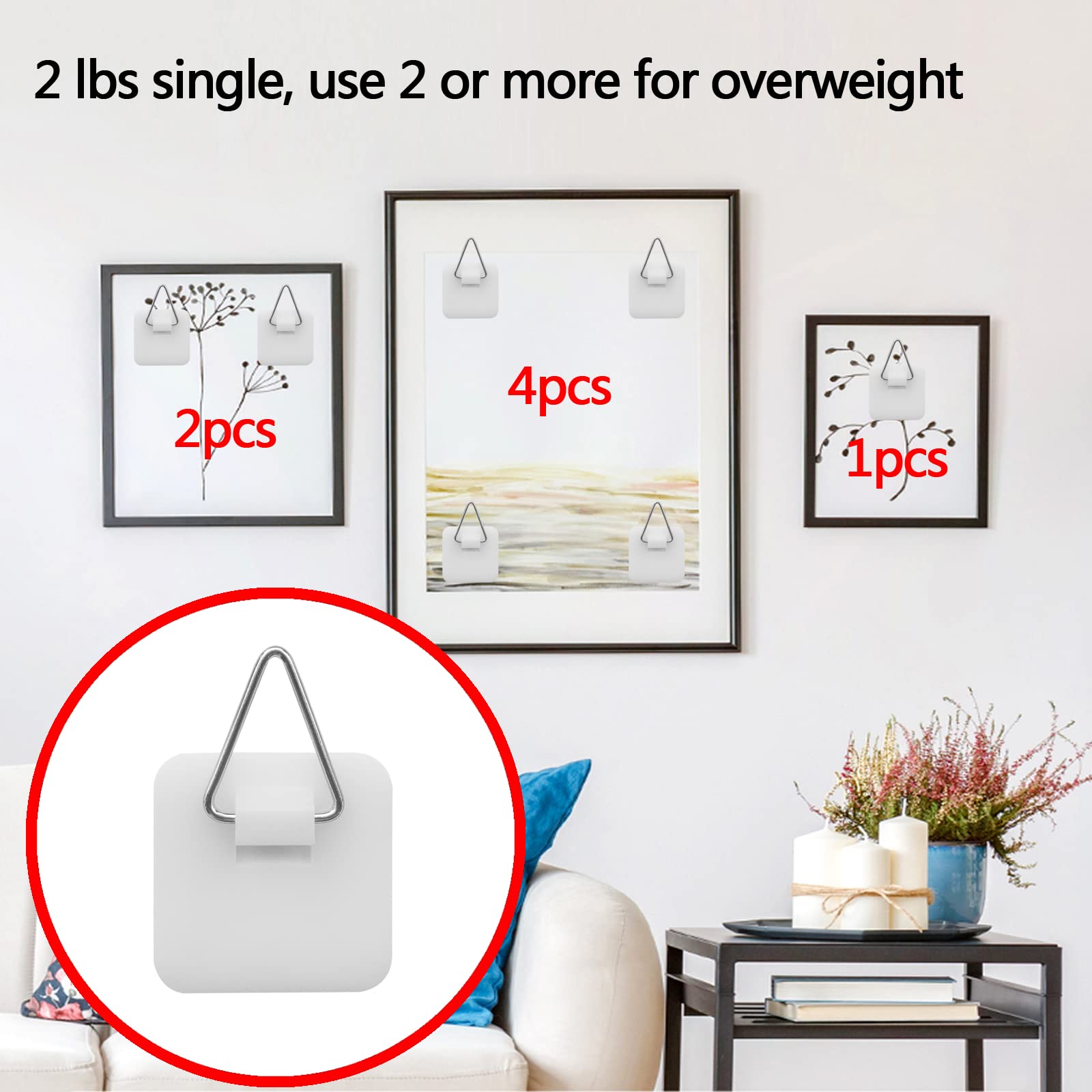 RESHANG 20pcs 1.25 Inch Plate Hangers for The Wall and Hangers Kit, Wall Plate Hangers for Home Office Photo Frames and Decorative Plates Board Painting
