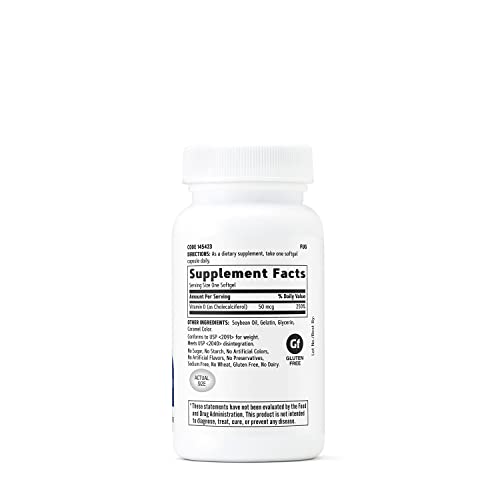 GNC Vitamin D-3 - 50 mcg - 180 Softgels