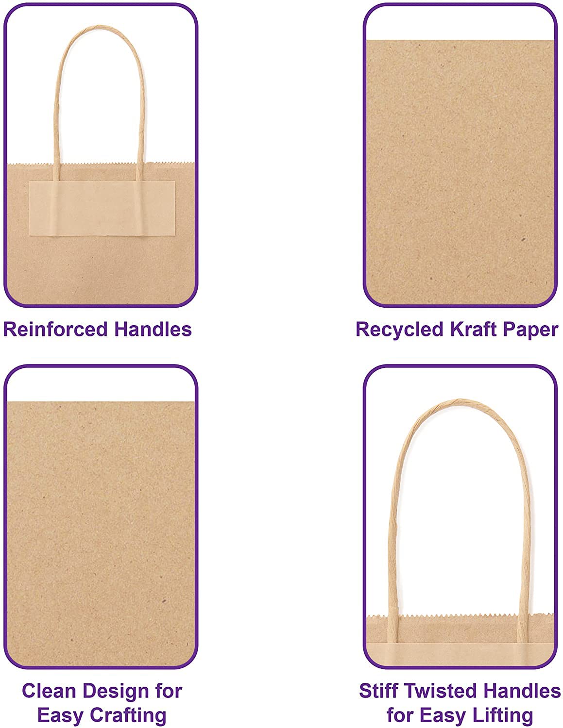 SAM WRAP Wine Bags Kraft Bags, for Wine Spirits 5.75" x 3.25" x 13" Gift Bags, Kraft Bags (50)