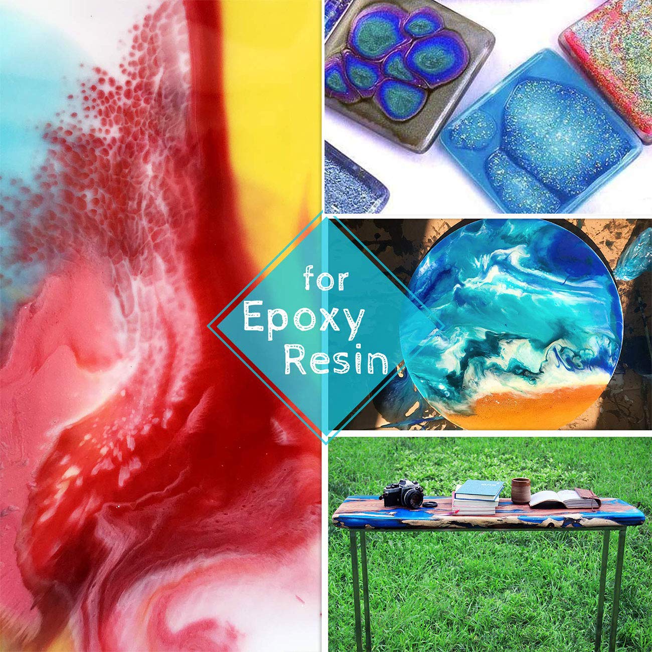 Mica Powder - Pearlescent Epoxy Resin Color Pigments Set - Natural Cosmetic Grade Pigment for Soap Dye, Pigment for Paint, Epoxy Resin, Candle Making, Bath Bombs, Lip Gloss, Slime Dye Set 18 Colors