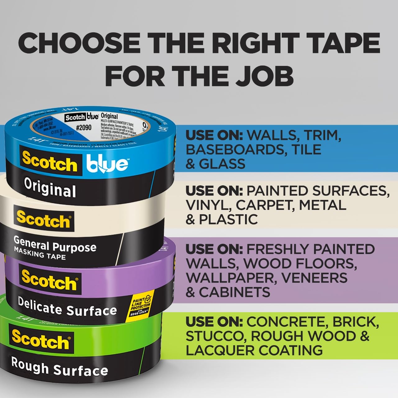 Scotch General Purpose Masking Tape, Tan, Tape for Labeling, Bundling and General Use, Multi-Surface Adhesive Tape, 0.94 Inches x 60 Yards, 1 Roll