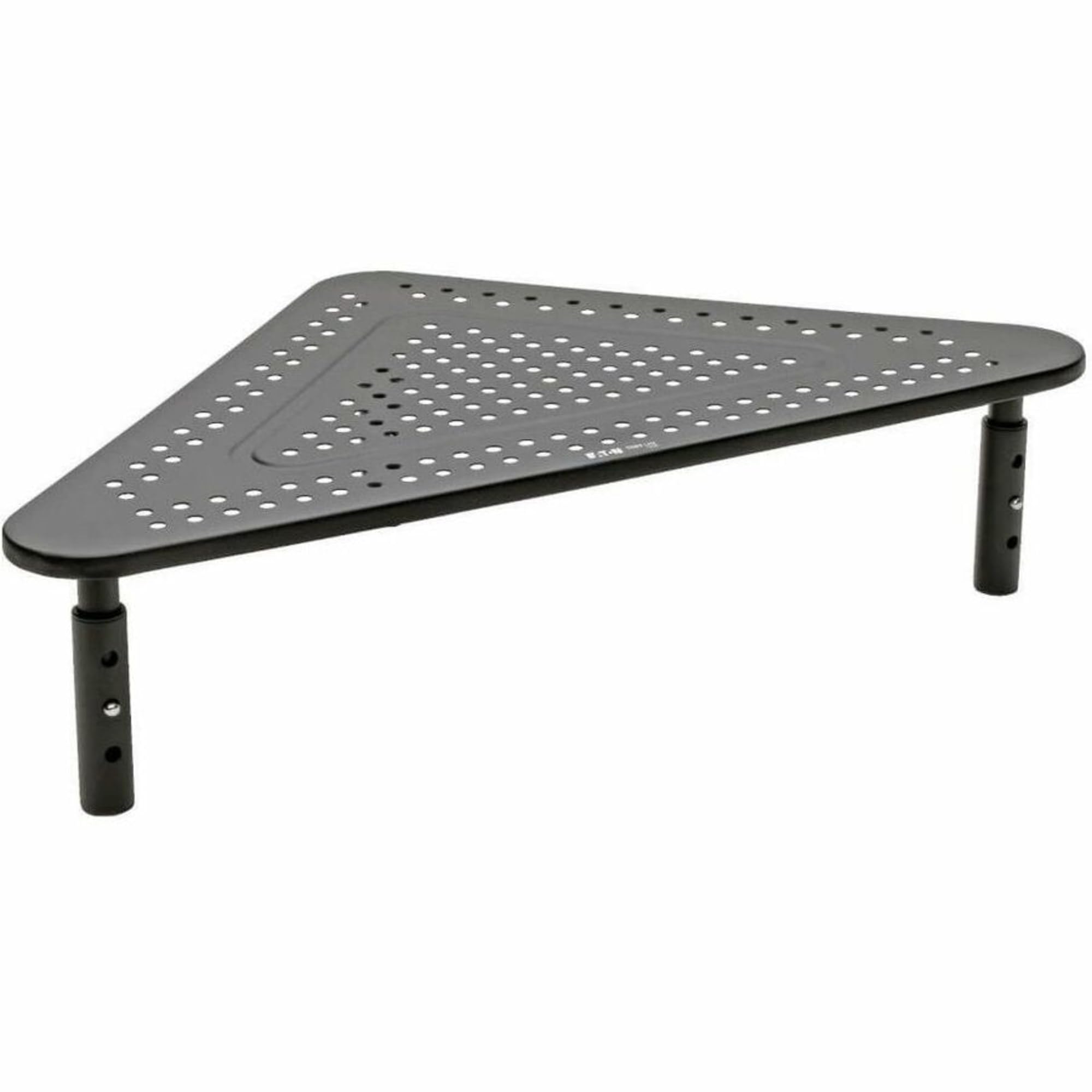 Tripp Lite Computer Monitor Stand, Corner Desk Monitor Stand for L Shaped Desk, Adjustable Height, 12 x 20 in., Metal, Black (MR1220M)