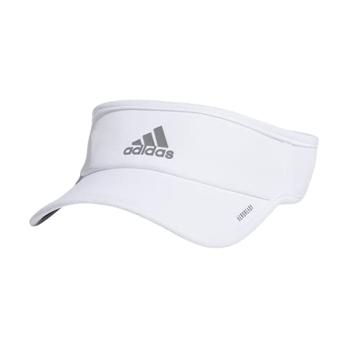 adidas Women's Superlite Performance Visor, White/Silver Reflective, One Size