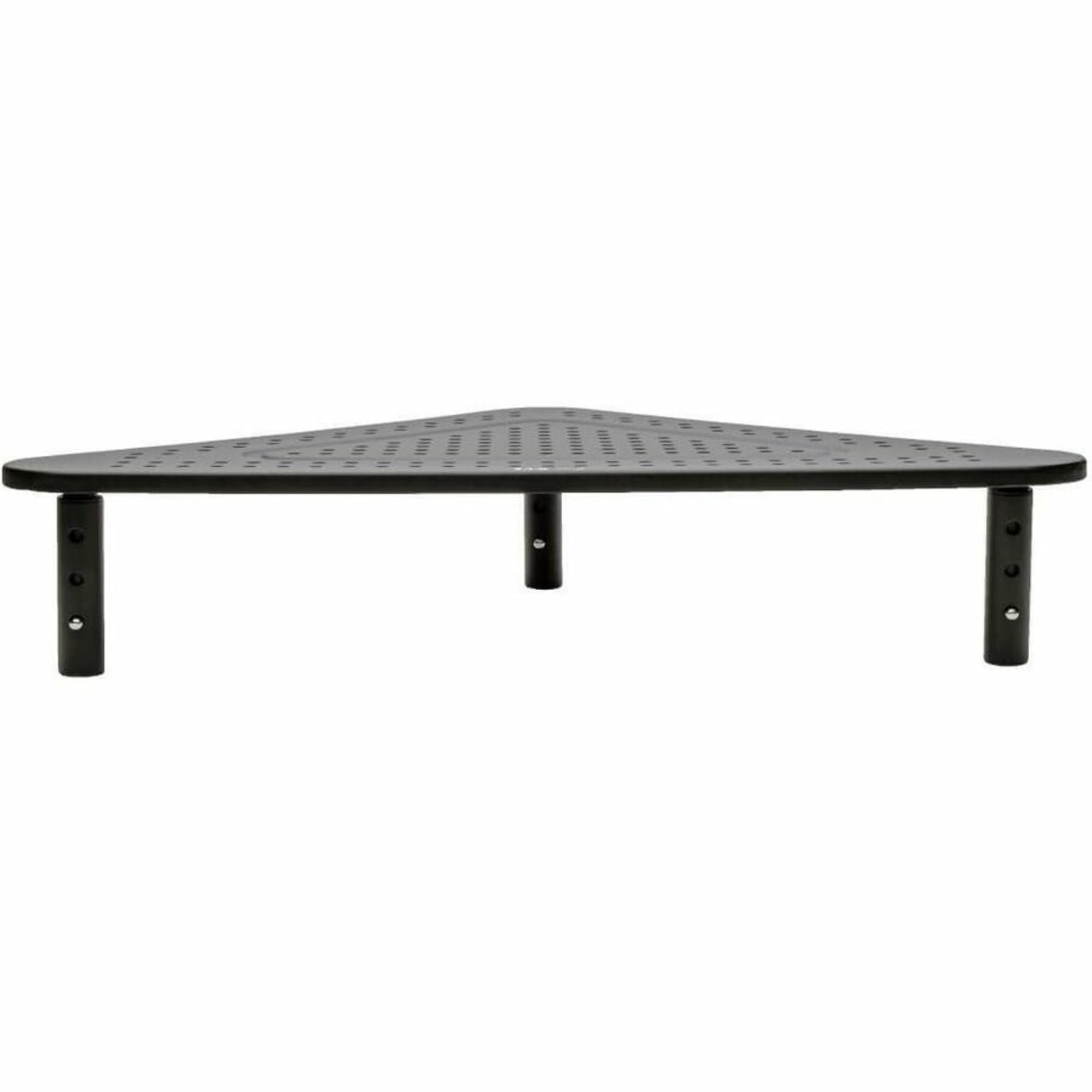 Tripp Lite Computer Monitor Stand, Corner Desk Monitor Stand for L Shaped Desk, Adjustable Height, 12 x 20 in., Metal, Black (MR1220M)