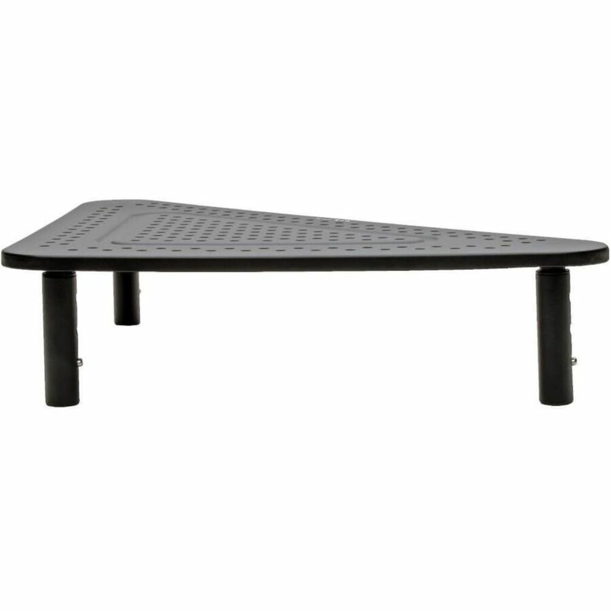 Tripp Lite Computer Monitor Stand, Corner Desk Monitor Stand for L Shaped Desk, Adjustable Height, 12 x 20 in., Metal, Black (MR1220M)