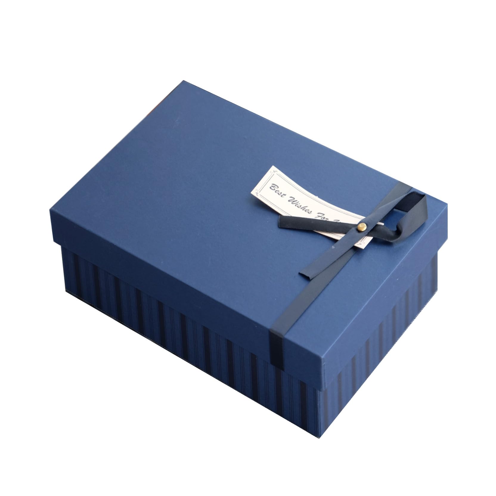 SHIPKEY Navy Blue 8x6x3 Groomsmen Proposal Box with Fill | Gift Boxes with Greeting Cards and Gift Bags