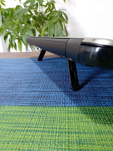 Zupro Portable Laptop Stand,Foldable Adjustable Heights,Invisible Aluminum Lightweight Laptop Keyboard Holder Riser,Ergonomic,Compatible with 10 to17 Inches Notebook Computer.Self-Adhesive.(Black)