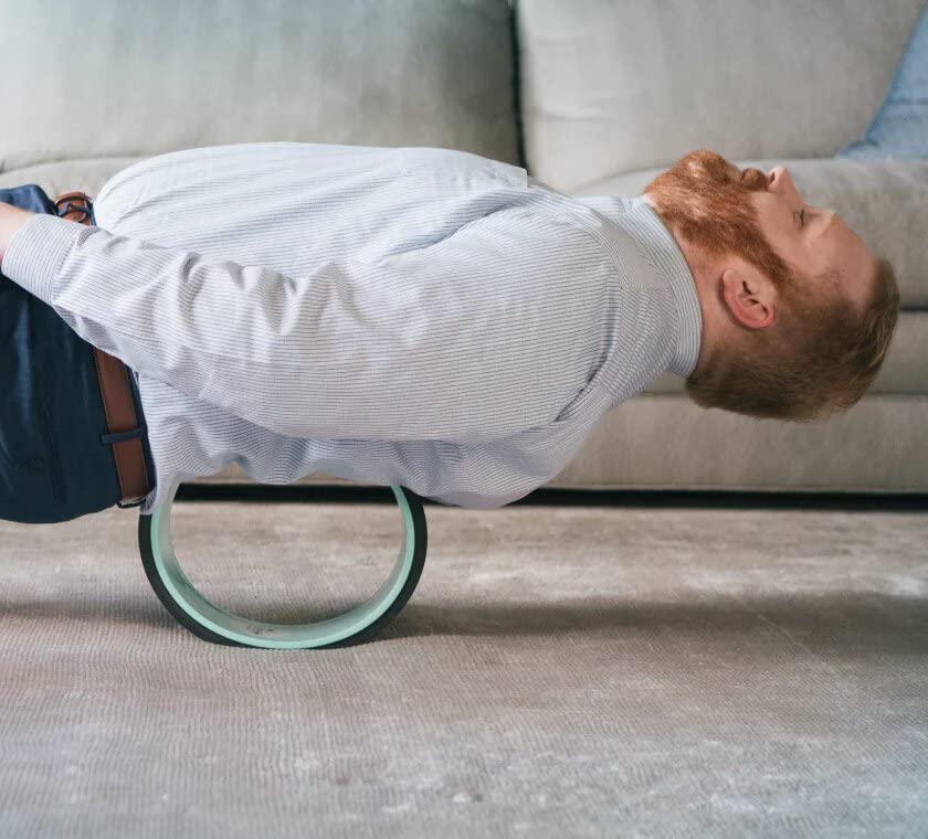 Chirp Wheel XL - Super Comfort Back Massage Roller, X-Large Back Stretcher with Extra Cushion, Wider, More Stable Base, and Sufficient Pressure, Back Cracking Device, Big Wheel Holds Up to 500 lbs.