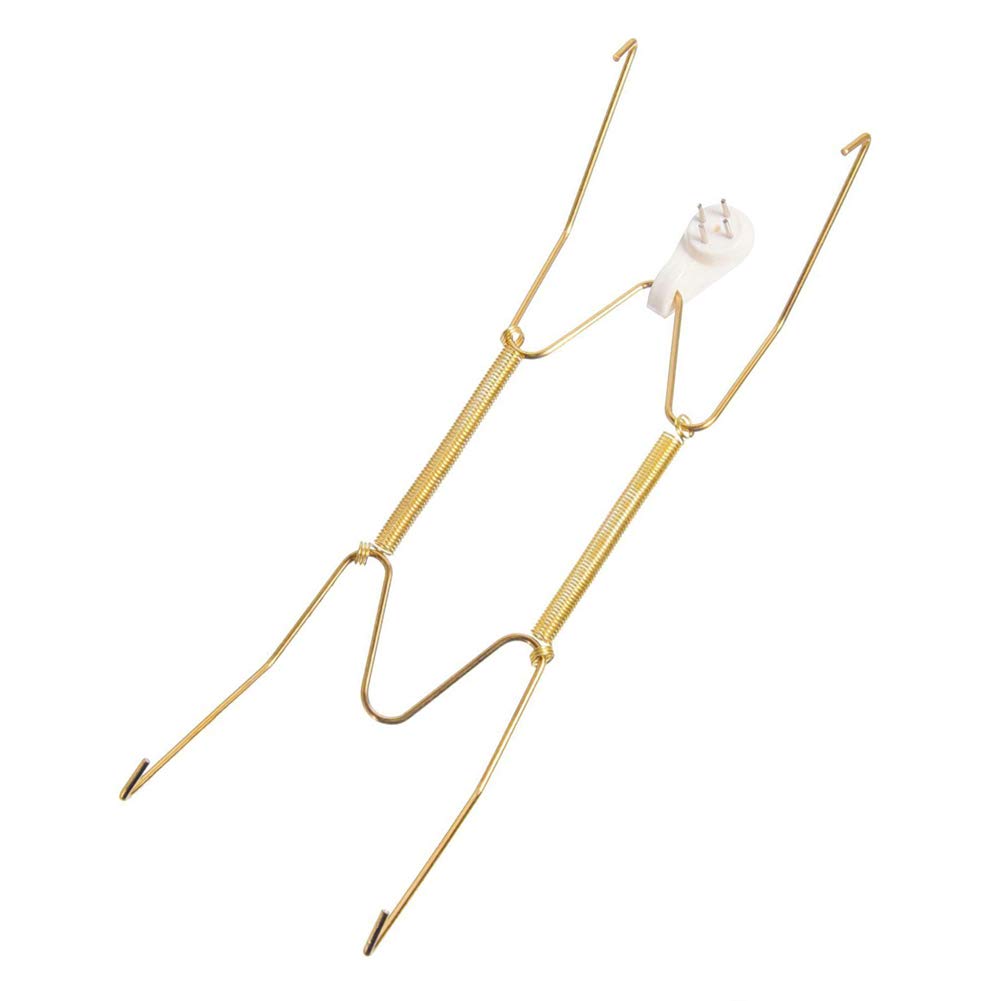 6 Pieces 8" Plate Hangers Invisible Wall Plate Hanger Spring Style Invisible Plate Tray Display Hanger Holds Decorative Plate Hanger 7.5" to 8.5" Plate, Golden-Color