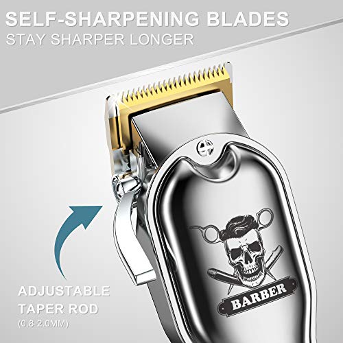 Hatteker Hair Cutting Kit Pro Hair Clippers for Men Professional Barber Clippers IPX7 Waterproof Cordless Beard Trimmer Hair Trimmer