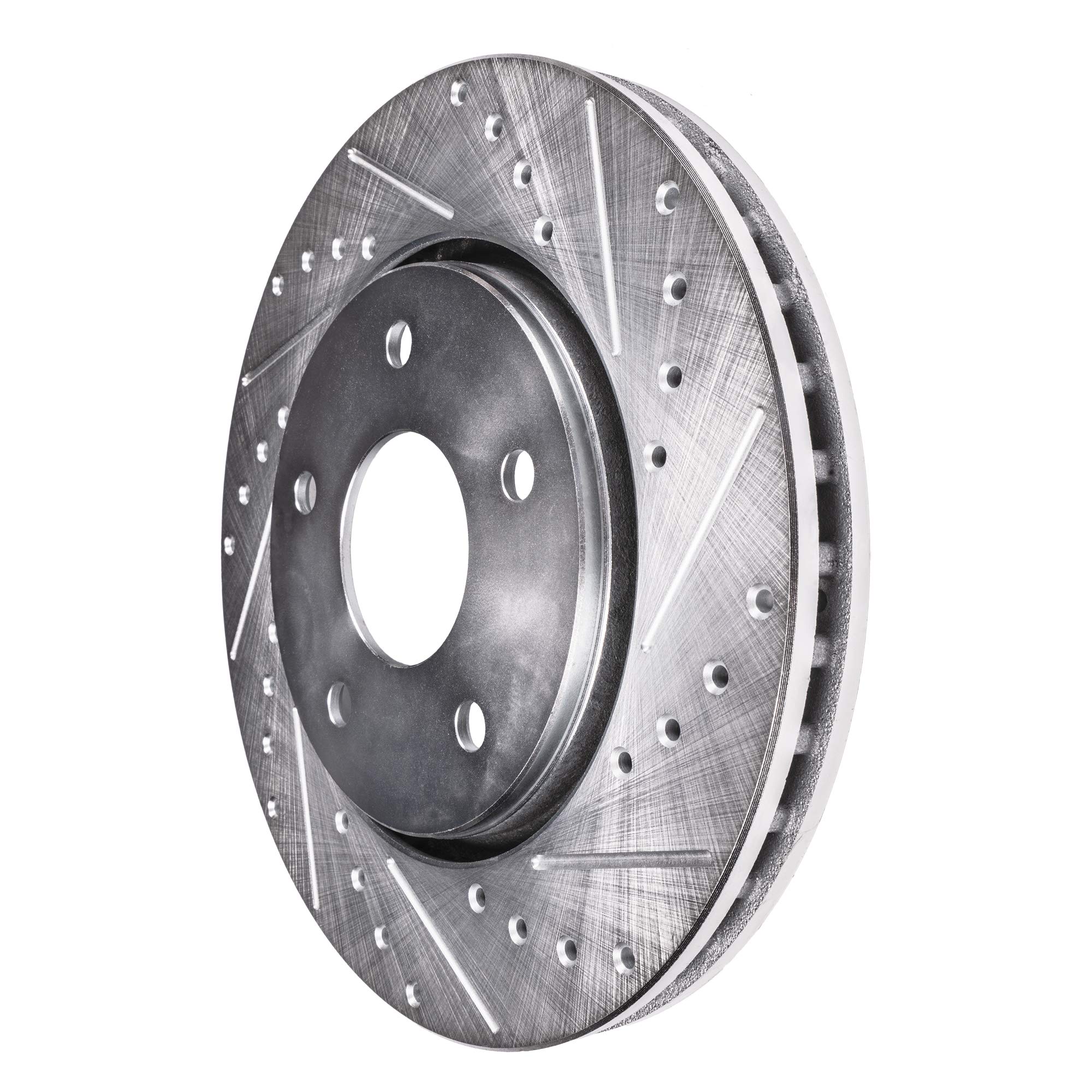 Detroit Axle - Front Brake Rotors for Nissan Rogue Select Sentra Drilled & Slotted Brakes Rotors Replacement: 11.65" inch Rotors