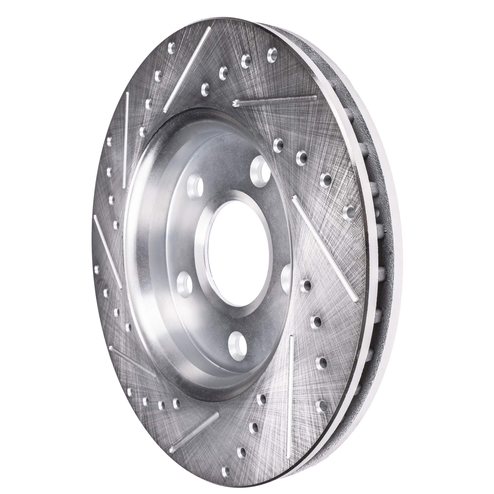 Detroit Axle - Front Brake Rotors for Nissan Rogue Select Sentra Drilled & Slotted Brakes Rotors Replacement: 11.65" inch Rotors