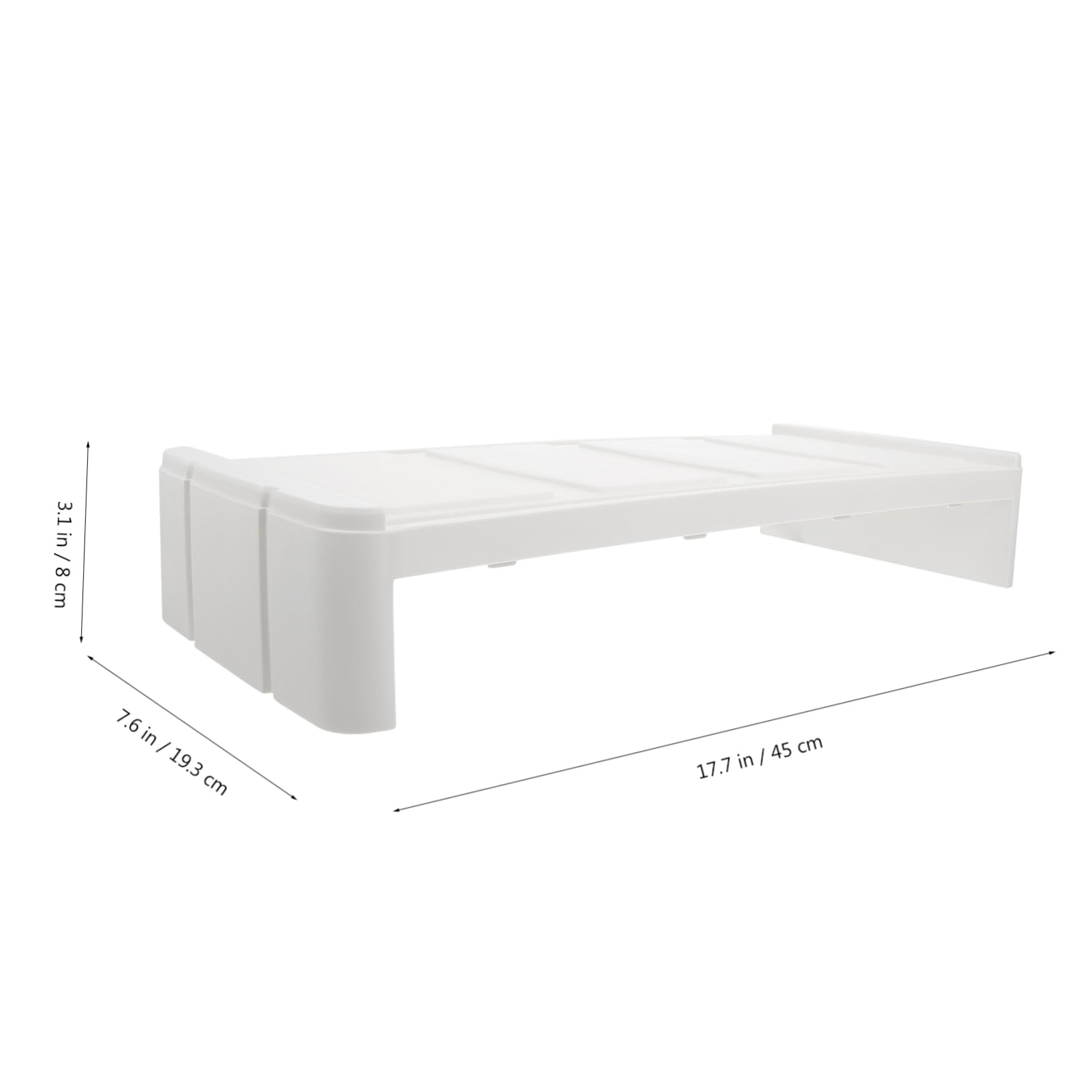 HEALEEP 1Pc Desktop Computer Bracket Computer Monitor Riser Computer Desk Riser Monitor Stand Riser Computer Screen Holder Shelf Bracket Table Storage Rack pp Neck Guard Product White