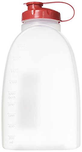 Rubbermaid 071691309215 1776349 2 Quart Servin' Saver Bottle, 1-Pack, Red, Plastic