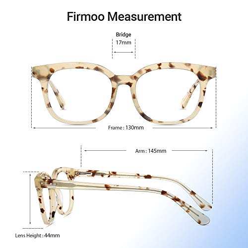Firmoo Blue Light Blocking Glasses, Anti Headache Anti Eyestrain, Oversized Blue Light Glasses Computer Glasses Blue Light Blocker for Women Men(Ivory Pattern)
