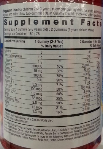 EQUATE CHILDREN'S MULTIVITAMIN GUMMIES 150CT