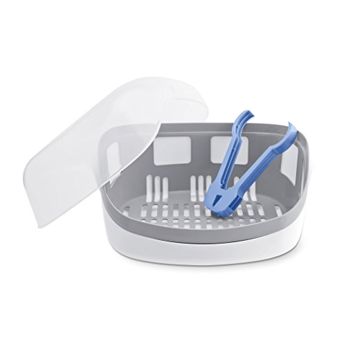 Chicco NaturalFit Baby Bottles All You Need Starter Set with Bottle Sterilizer, Bottle Brush, Orthodontic Pacifiers and Storage Lids