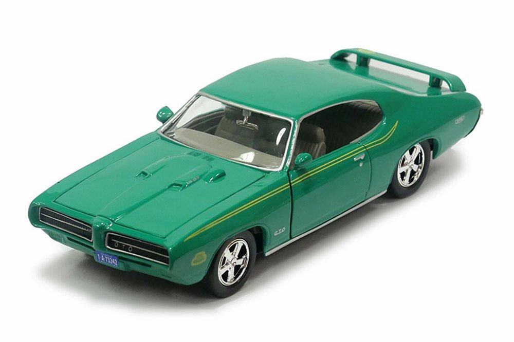 1969 Pontiac GTO Judge, Green - Motormax 73242 - 1/24 scale Diecast Model Toy Car