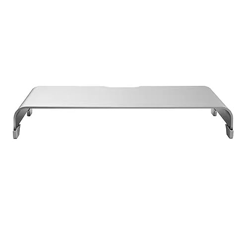 NOODCO Metal Monitor Riser Ergonomic Aluminum Alloy Laptop Stand Non-Slip Long Computer Monitor Shelf, Desktop Riser Heavy Duty Shelf Desk Organization Home Office
