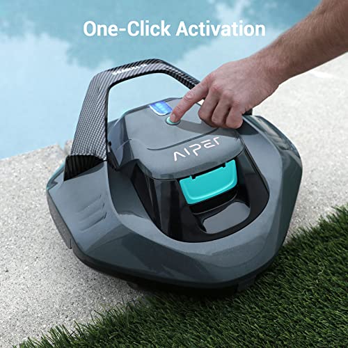 (2023 Upgrade) AIPER Seagull SE Cordless Robotic Pool Cleaner, Pool Vacuum Lasts 90 Mins, LED Indicator, Self-Parking, Ideal for Above/In-Ground Flat Pools up to 40 Feet - Gray