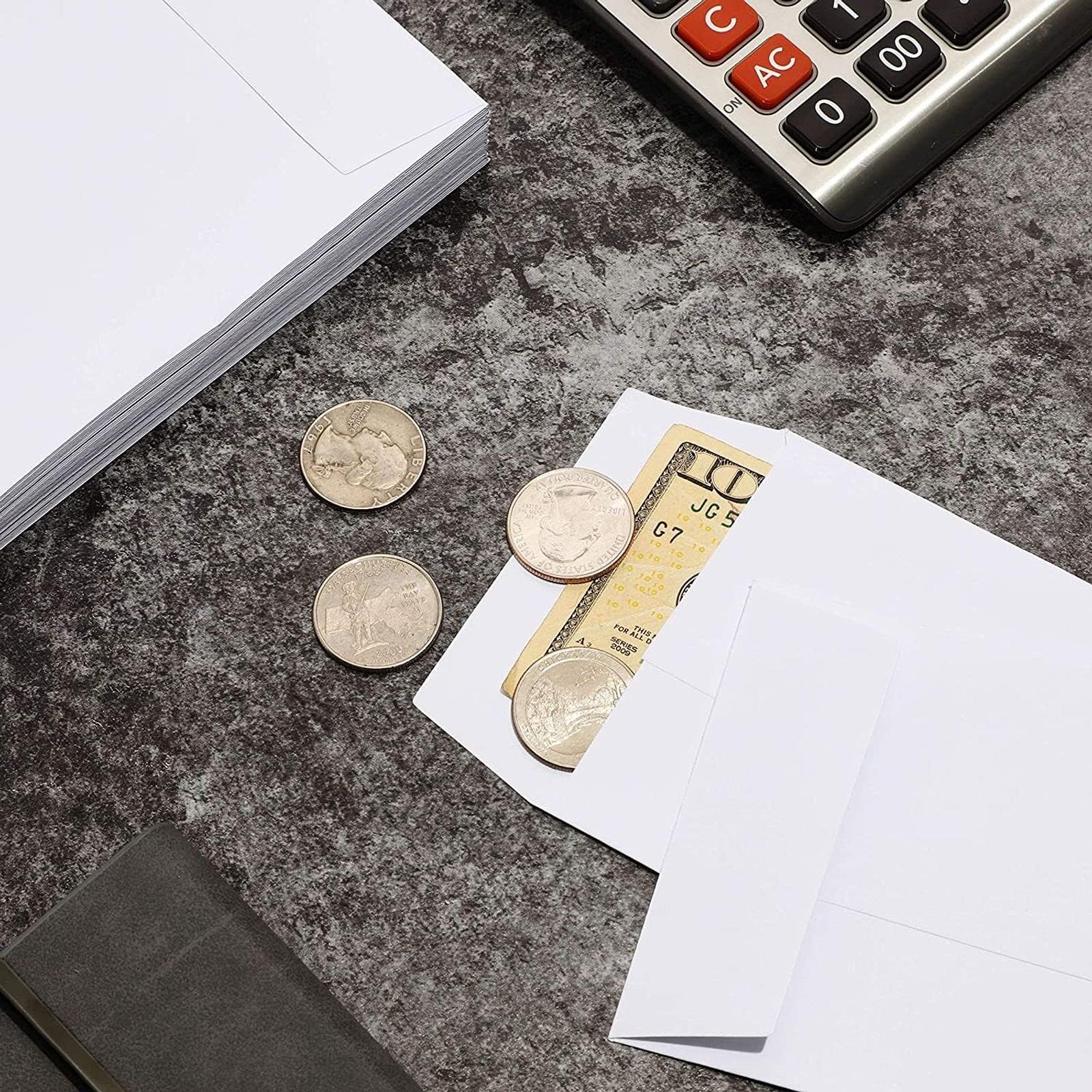 100 Pack Small Money Envelopes for Cash, Coins, Banks, Currency, and Budgeting (White, 3.5 x 6.5 In)