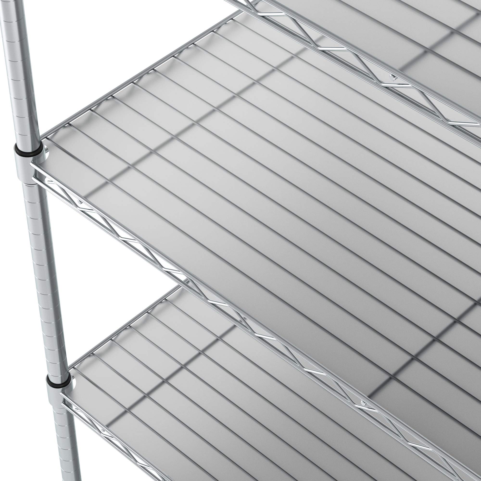 Thirteen Chefs Industrial Shelf Liners 48 x 18 Inch, 5 Pack Set for Wired Shelving Racks, Clear Polypropylene