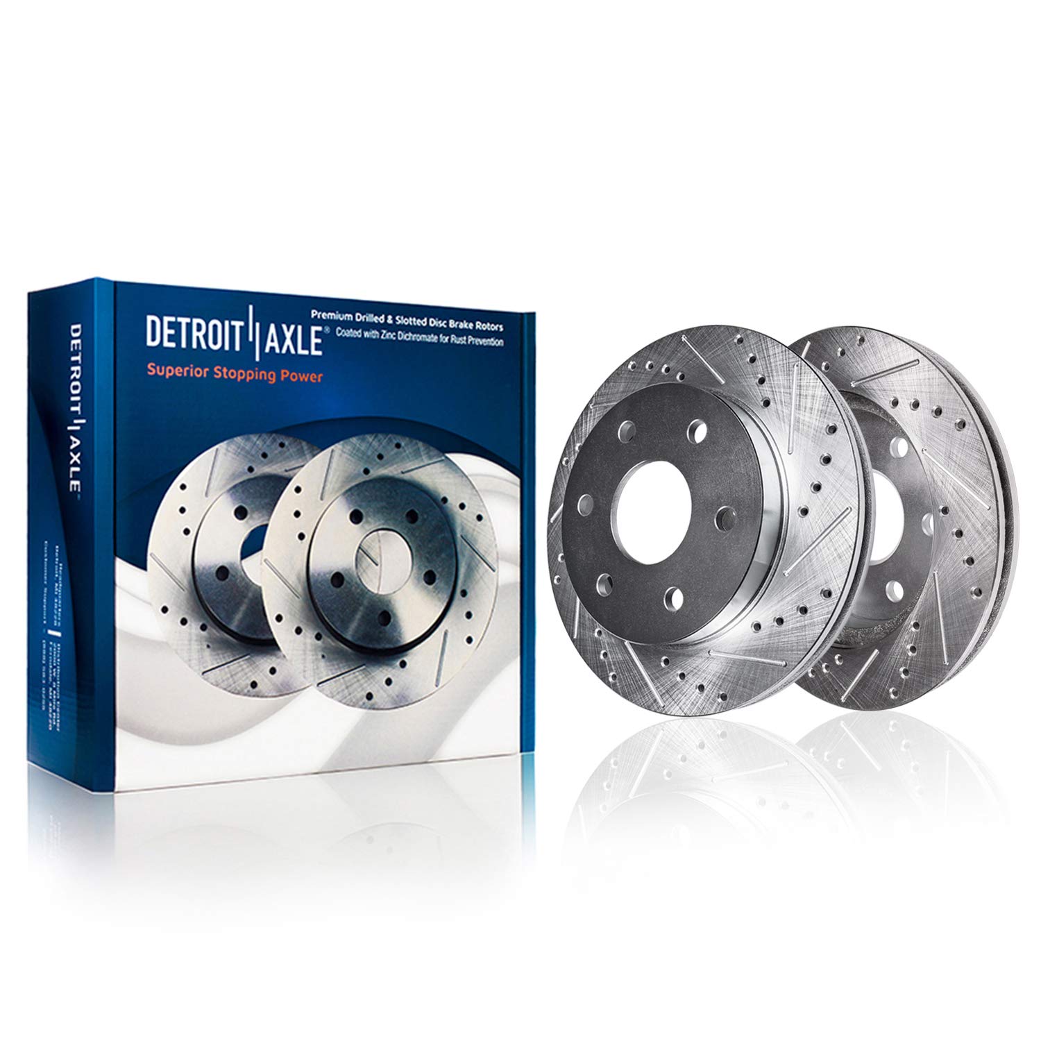 Detroit Axle - Front Brake Kit for Nissan Frontier Pathfinder Xterra Suzuki Equator Drilled & Slotted Disc Brake Rotors Ceramic Brakes Pads Replacement : 11.65" inch Rotor