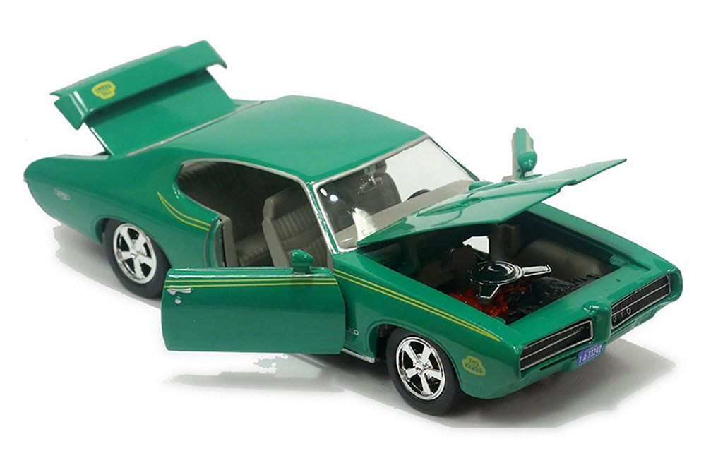1969 Pontiac GTO Judge, Green - Motormax 73242 - 1/24 scale Diecast Model Toy Car