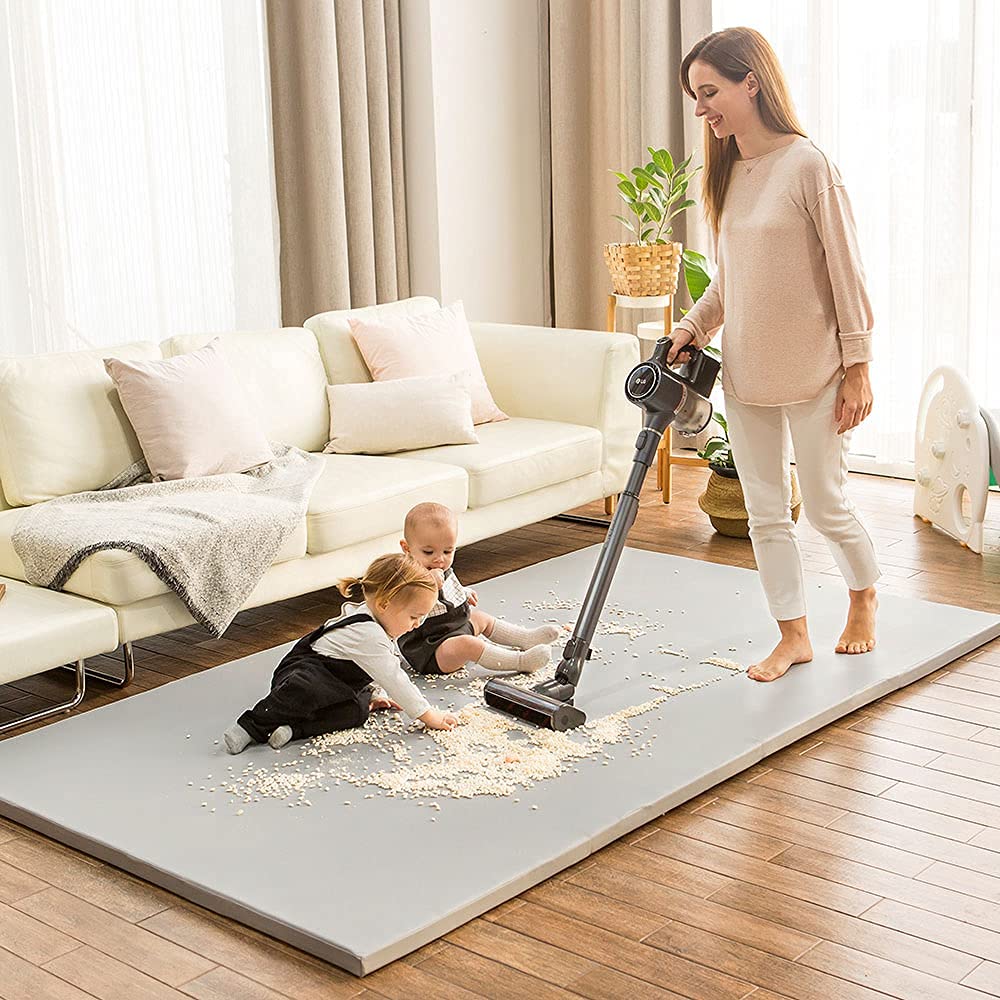 ALZIP MAT Dust Zero Baby Play Mat Eco-Friendly Non-Toxic Non-Slip Reversible Waterproof (XG (110x55 inch), Urban Milk)
