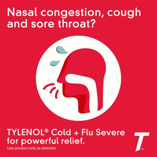 Tylenol Cold + Flu Severe Day & Night Caplets - 24 ct, Pack of 2