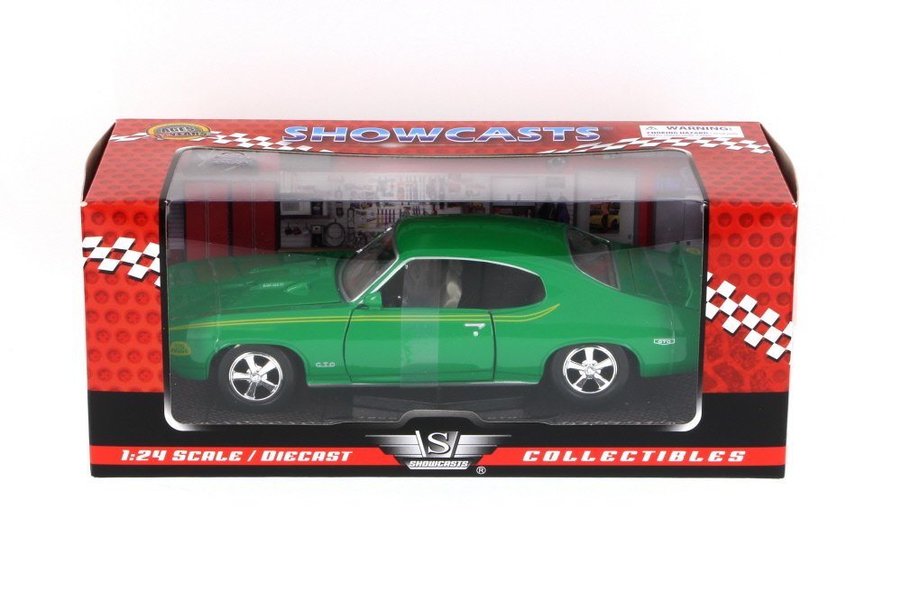 1969 Pontiac GTO Judge, Green - Motormax 73242 - 1/24 scale Diecast Model Toy Car