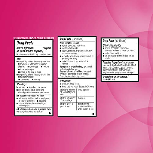 Equate Allergy Relief Diphenhydramine HCI, 25mg (2)