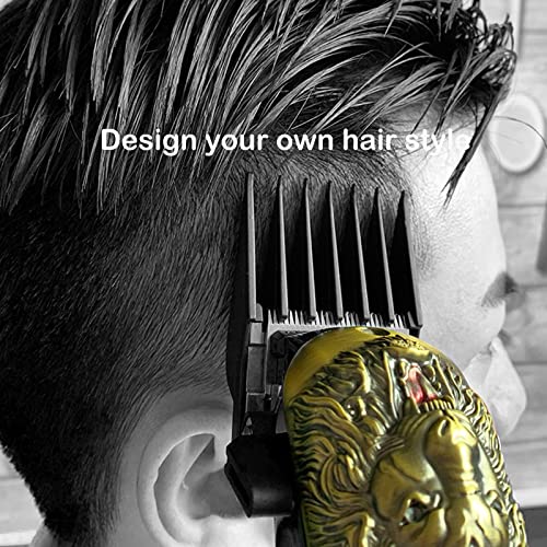 8 Pcs Professional Hair Clipper Combs Guides, Wahl Replacement Guards Set #3171-400 β 1/8β to 1β Fits Most Size Wahl Clippers/Trimmers, Black