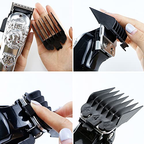8 Pcs Professional Hair Clipper Combs Guides, Wahl Replacement Guards Set #3171-400 β 1/8β to 1β Fits Most Size Wahl Clippers/Trimmers, Black