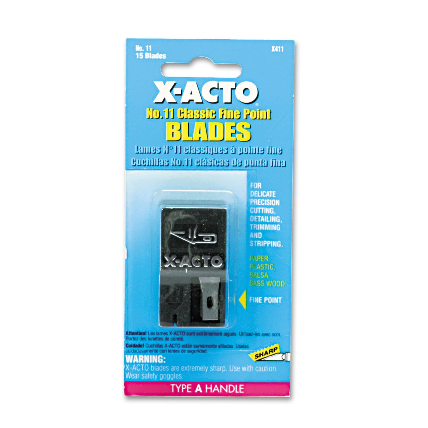 X-Acto® Knife Blades, No. 11 Blade With Safety Dispenser, Pack Of 15