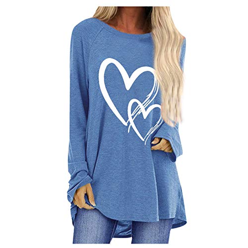 Breniney Long Sleeve Blouse Women Vintage Red Long Sleeve V Neck Shirt Women Womens Tunic Tops Long Sleeve Loose