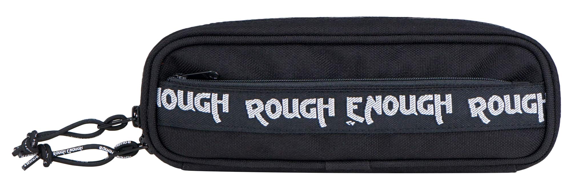 Rough Enough Black Pencil Case Long Pencil Pouch Art Supply Storage Organizer Kids Boys Girls Adults School Stationary