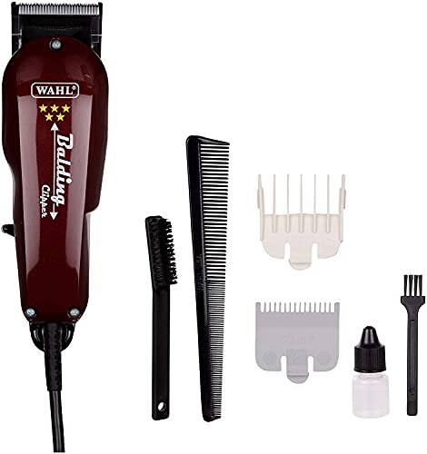 Wahl Professional 5-Star Balding Clipper with V5000+ Electromagnetic Motor and 2105 Balding Blade for Ultra Close Trimming, Outlining and for Full Head Balding for Professional Barbers - Model 8110